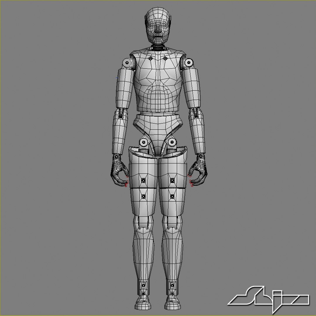 hi crashtest dummy character rigged 3d model