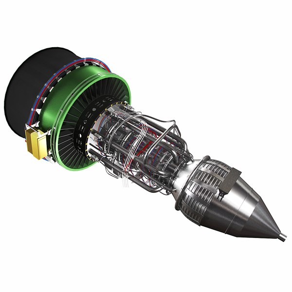 3D Maya jet engine airplane