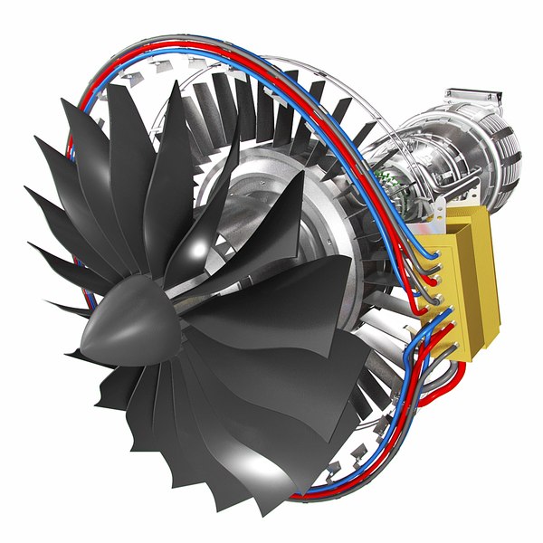 3D Maya jet engine airplane