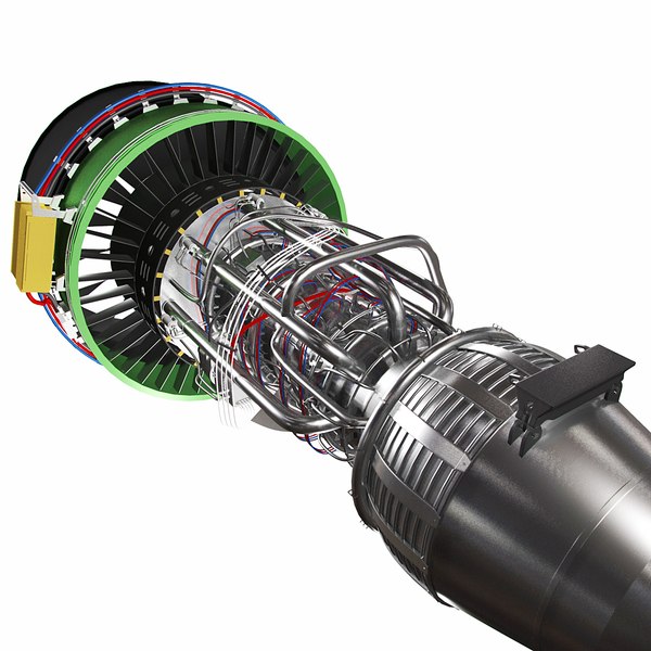 3D Maya jet engine airplane