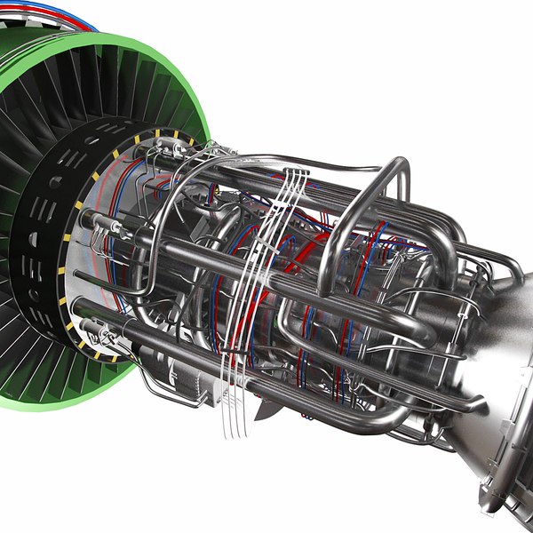 3D Maya jet engine airplane