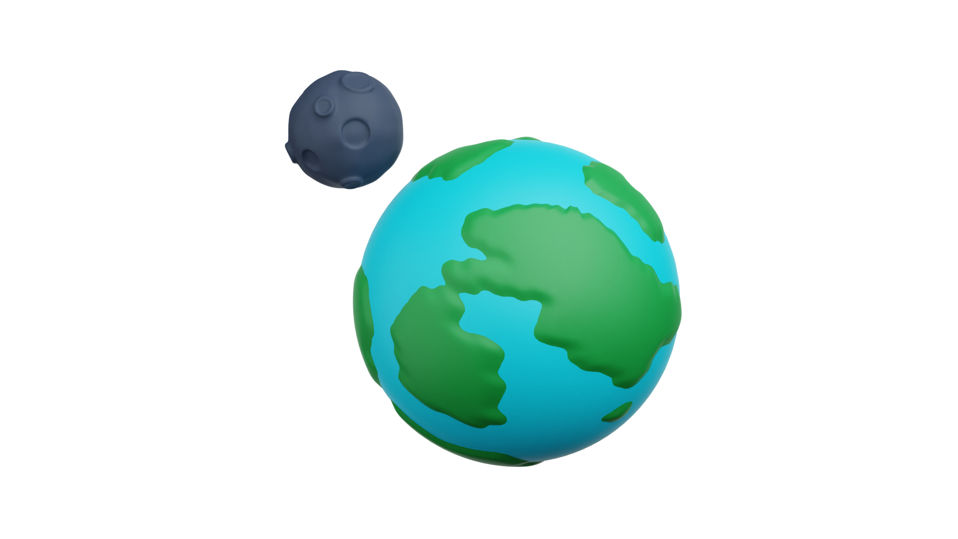 Earth And Moon 3D - TurboSquid 2319746