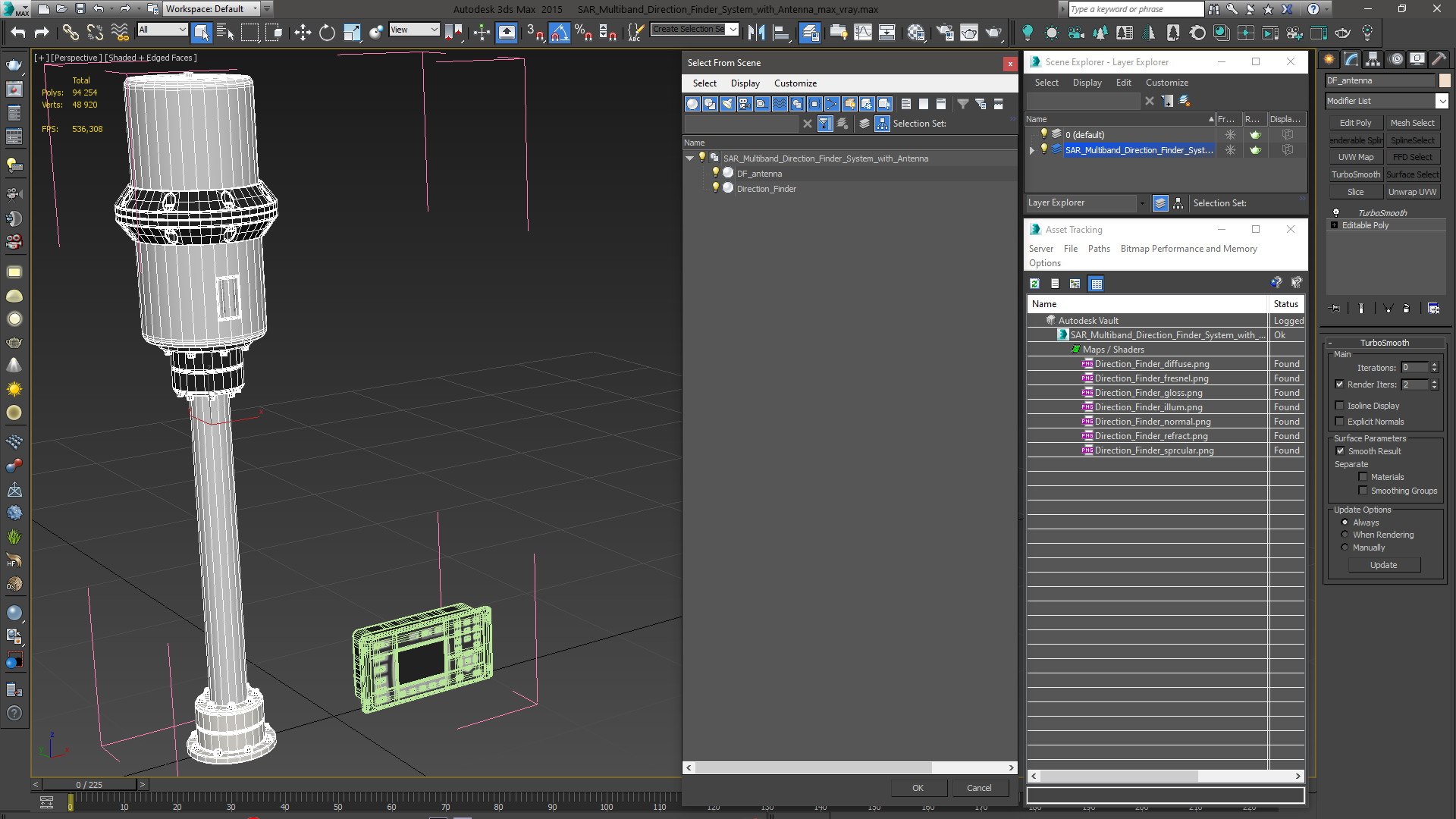 3D sar multiband direction finder model - TurboSquid 1633930