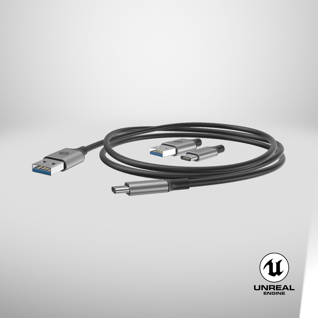 3D USB 3 To USB C Cable - TurboSquid 2261092