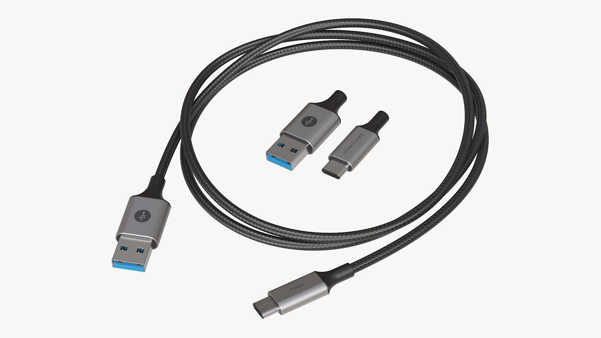3D USB 3 To USB C Cable - TurboSquid 2261092
