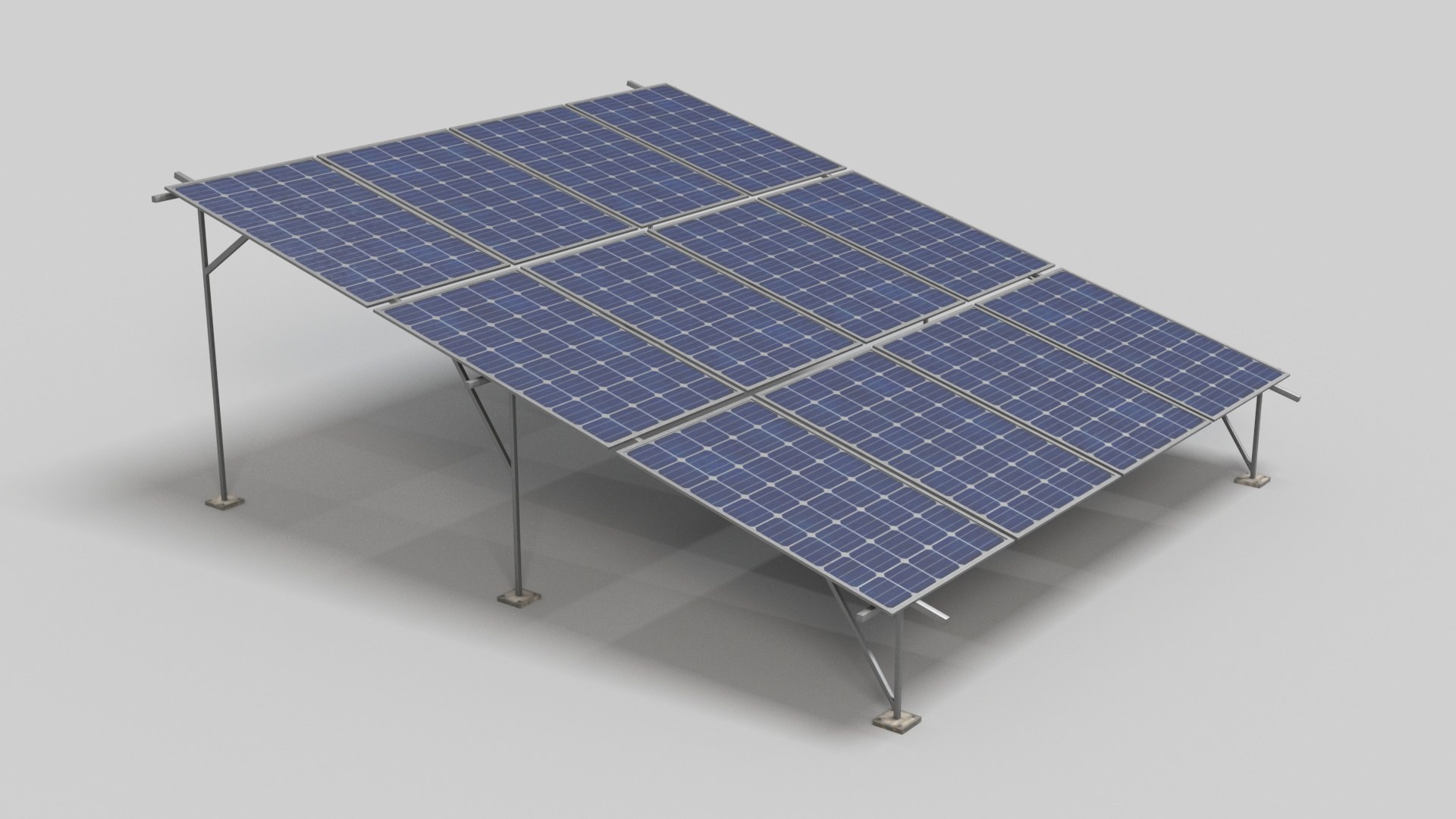 Solar Panel Farm Kit 3D Model - TurboSquid 2163590