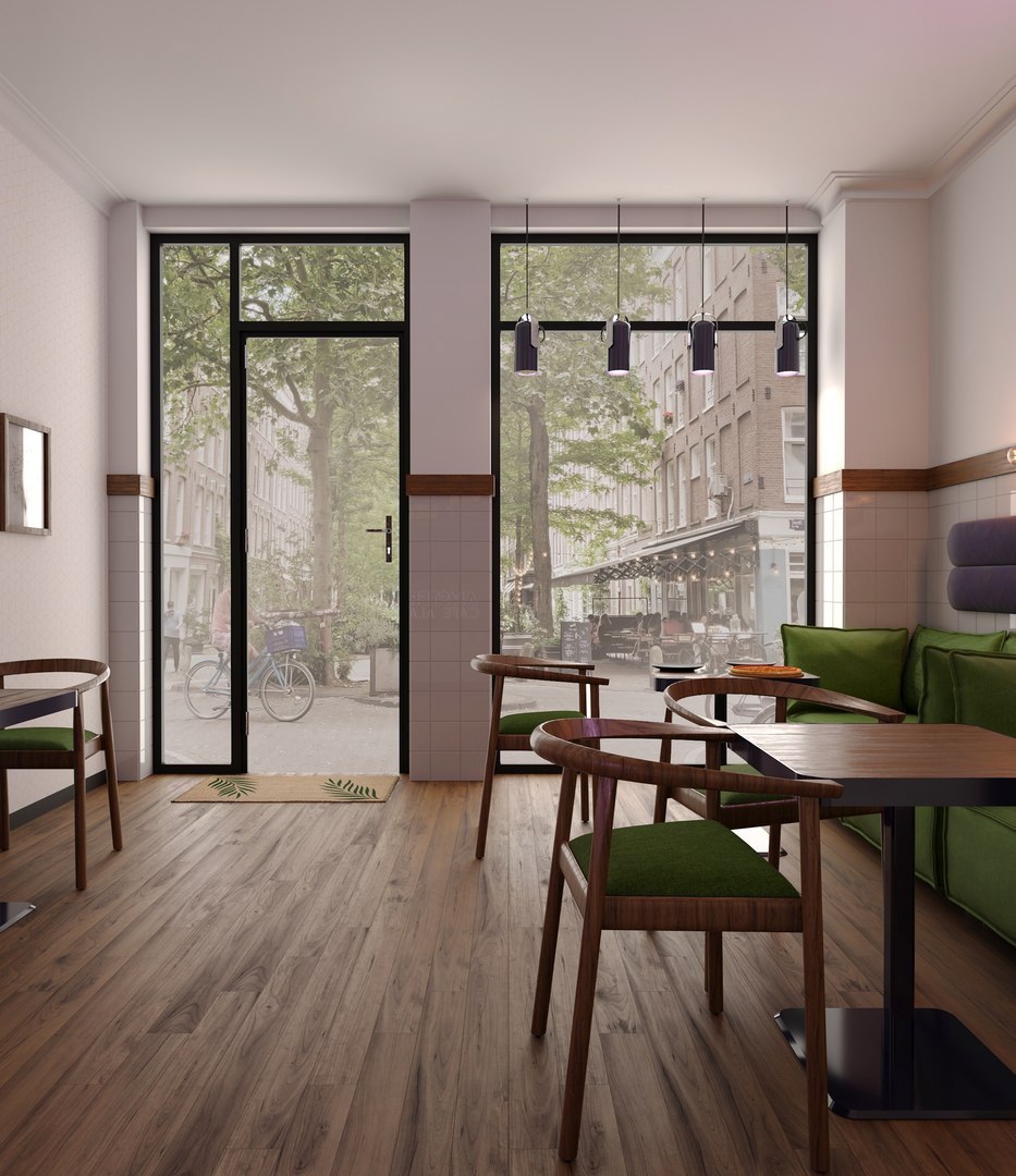 3D Cafe Interior Design Model - TurboSquid 1878661