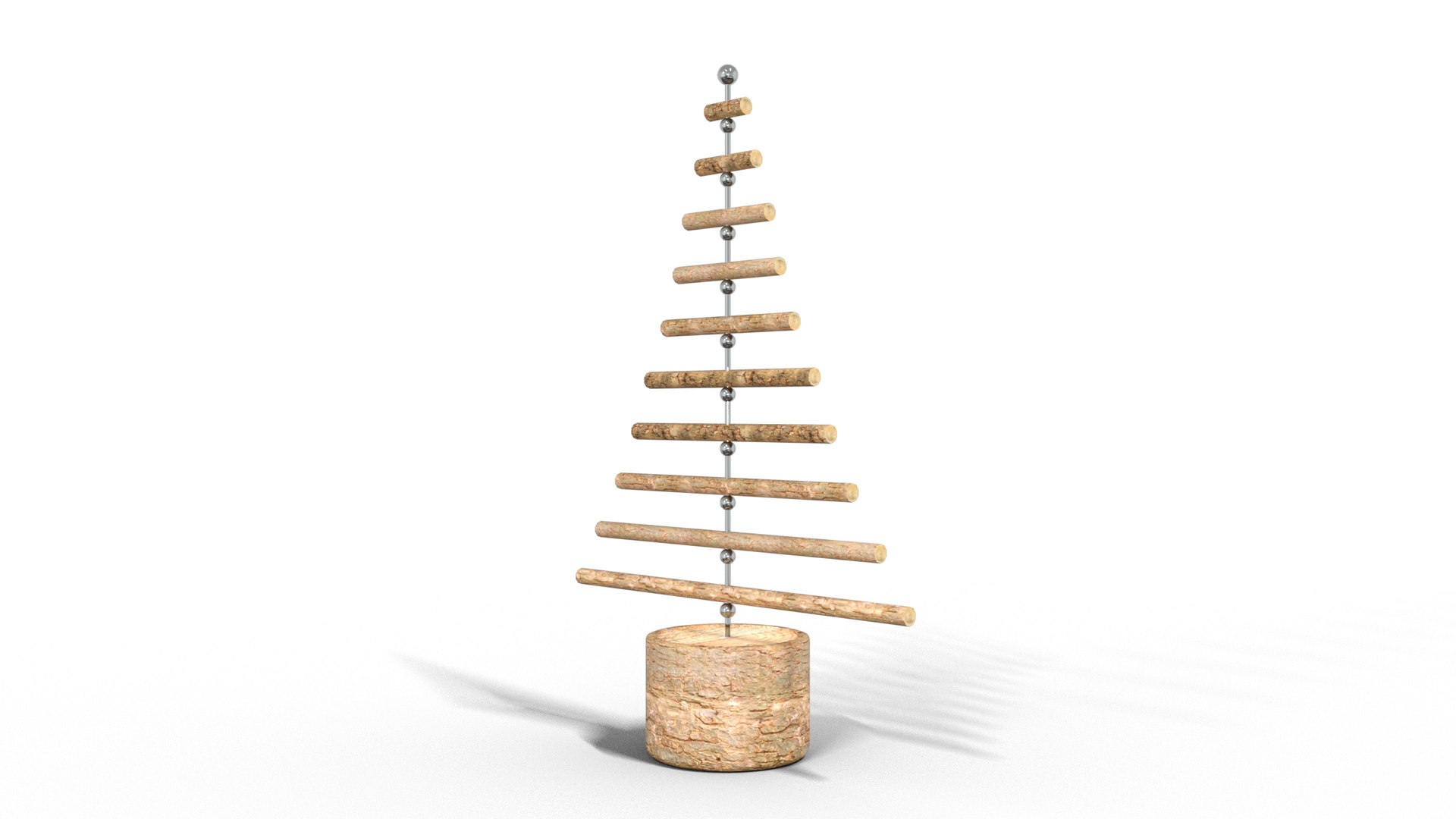 Xmas Logs Christmas Tree Christmas Logs Wooden Tree Low-poly 3D Model ...