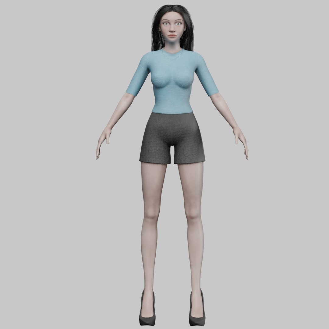 Beautiful Cute Woman V30172 3D Model - TurboSquid 2265179