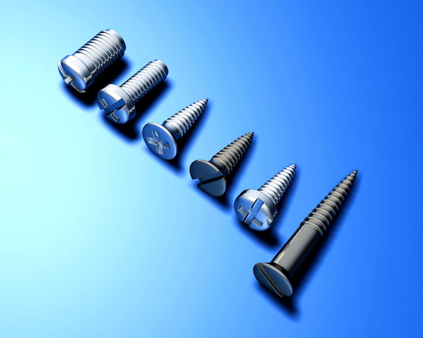 Screws Metal Wood 3d Max