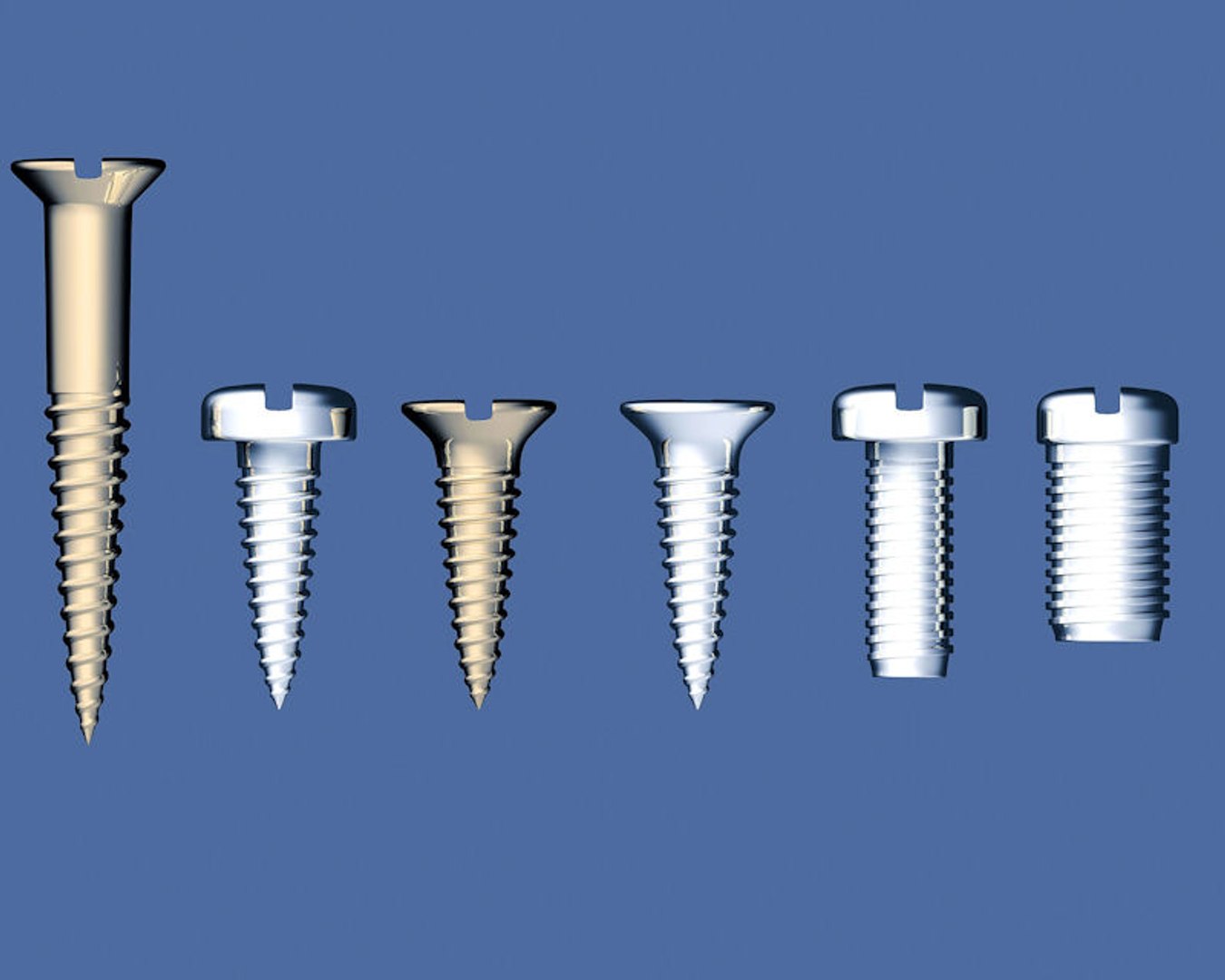 Screws Metal Wood 3d Max