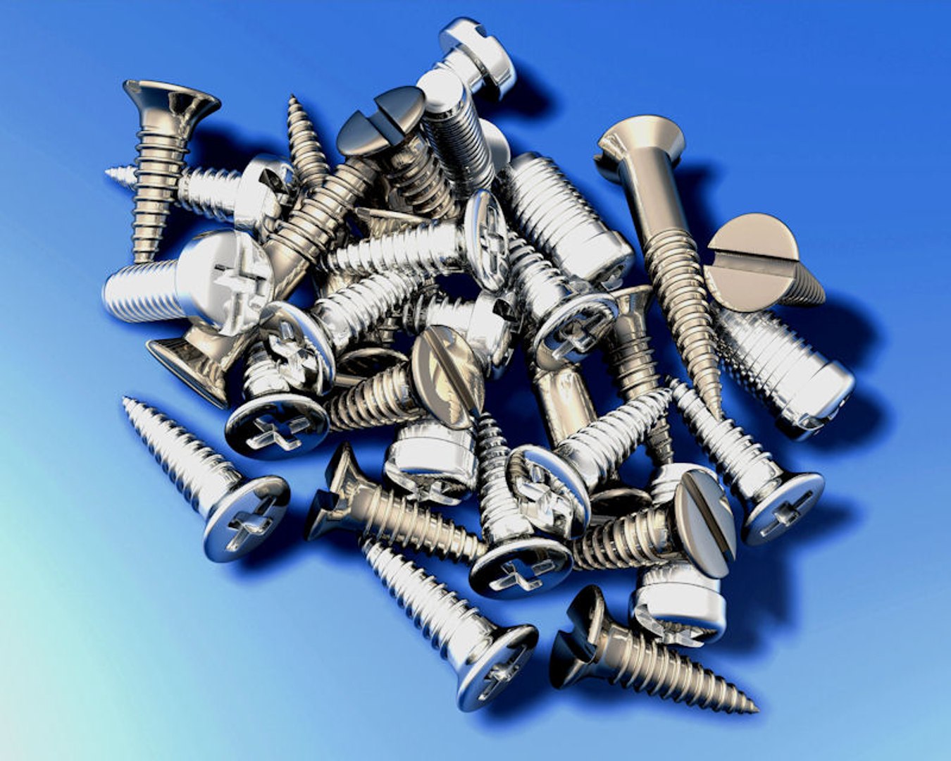 Screws Metal Wood 3d Max