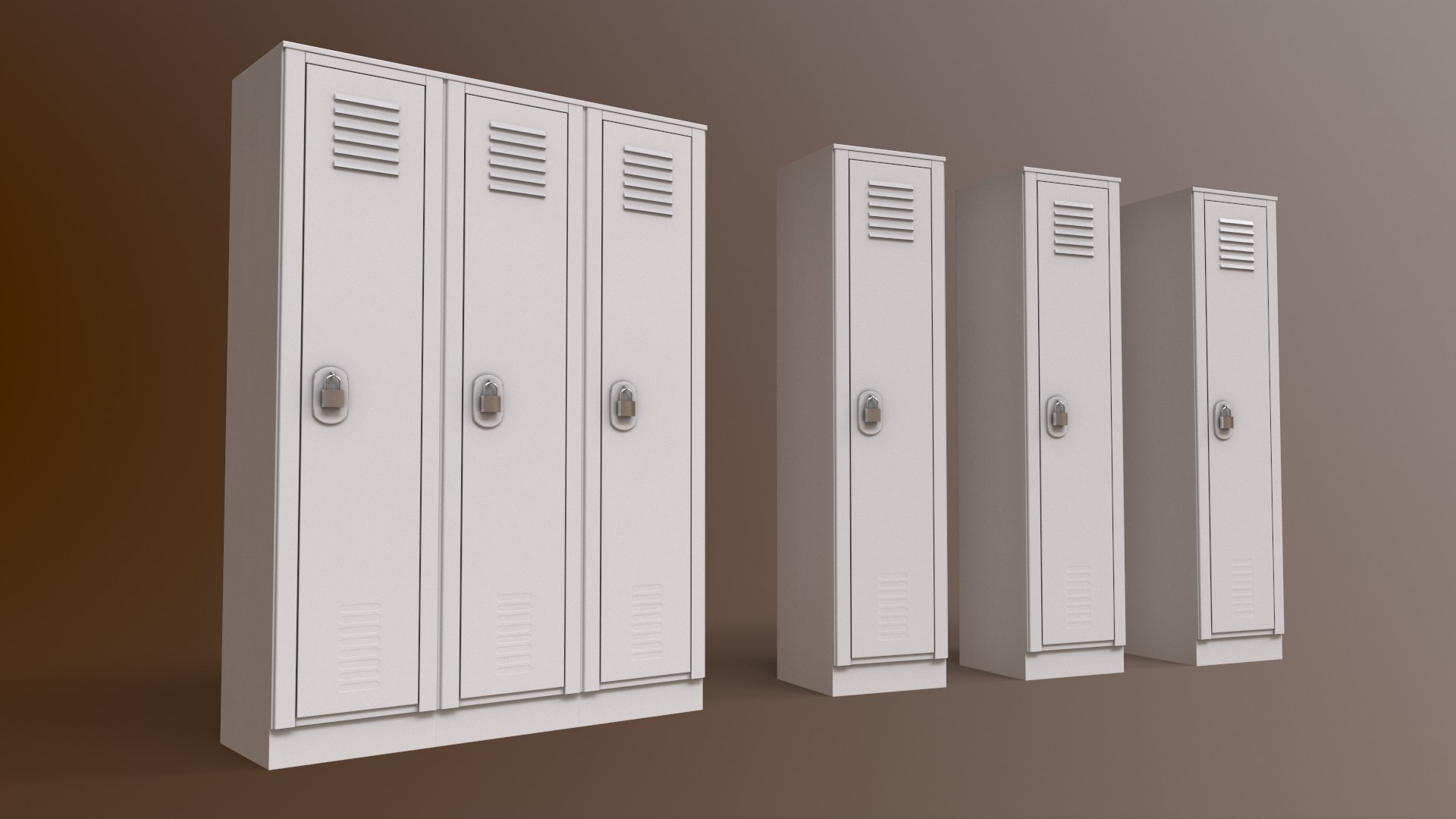 3D PBR School Gym Locker 01 - Yellow - TurboSquid 1773502