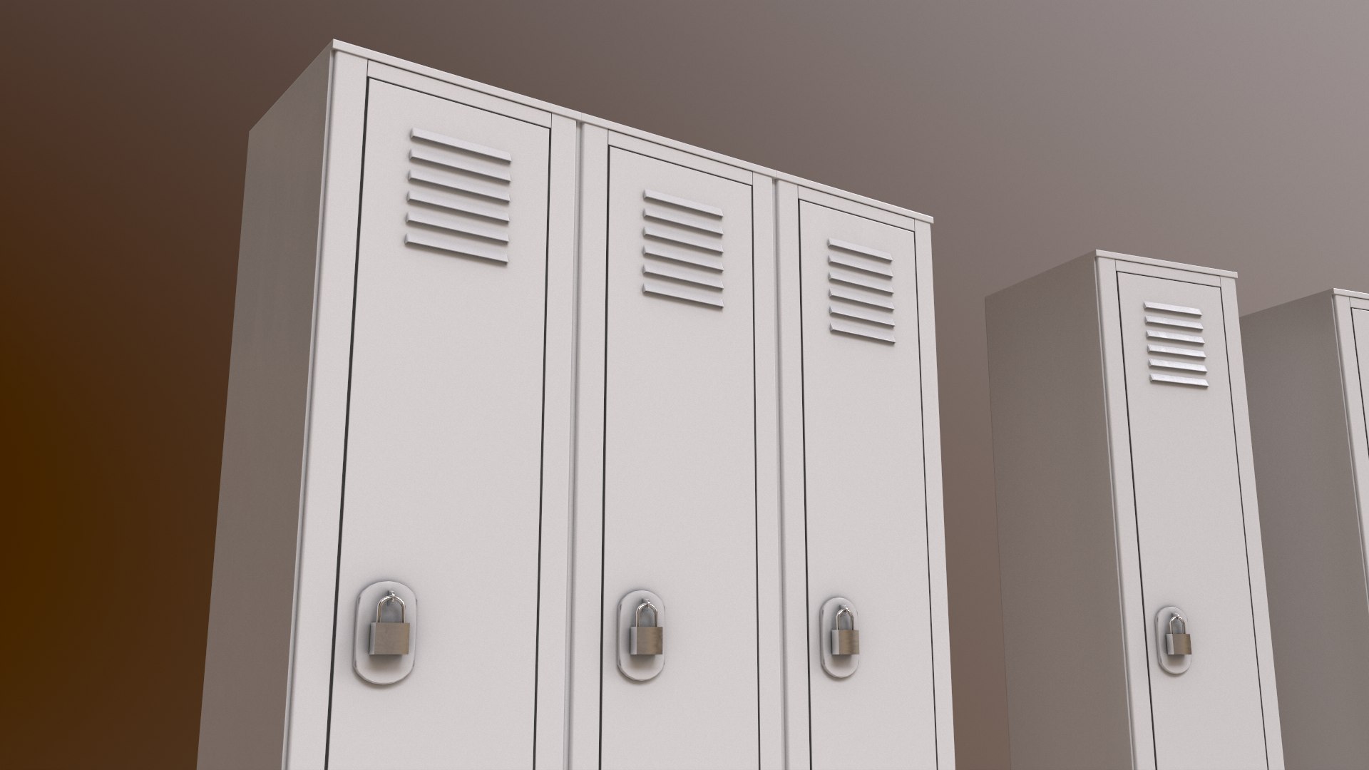 3D PBR School Gym Locker 01 - Yellow - TurboSquid 1773502