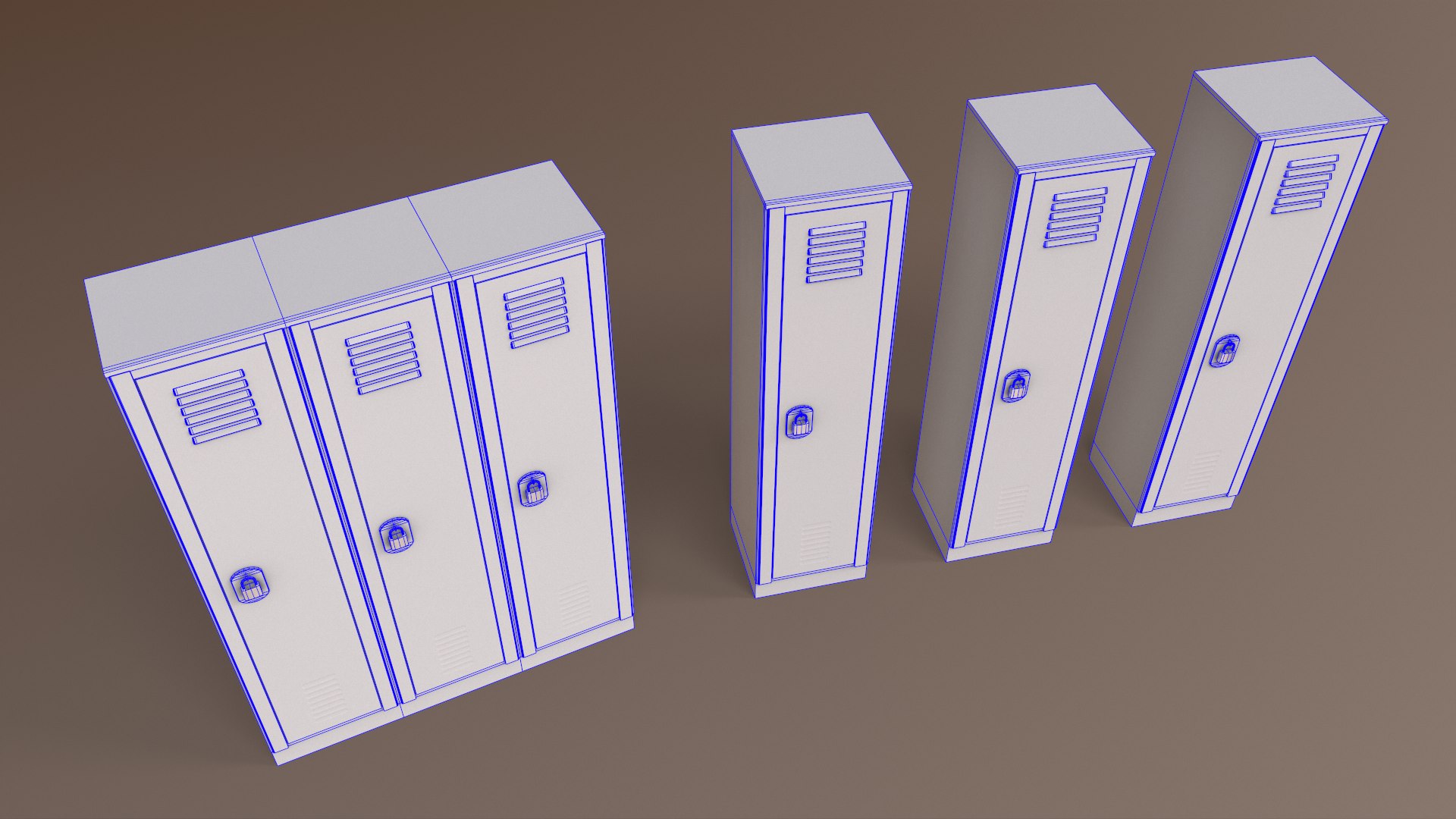 3D PBR School Gym Locker 01 - Yellow - TurboSquid 1773502