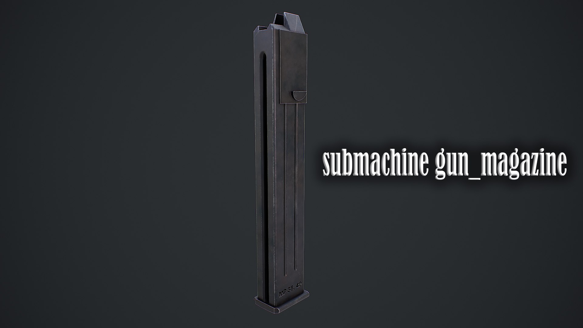 Submachine Gun MP 38 40 3d Model 3D Model - TurboSquid 2209585