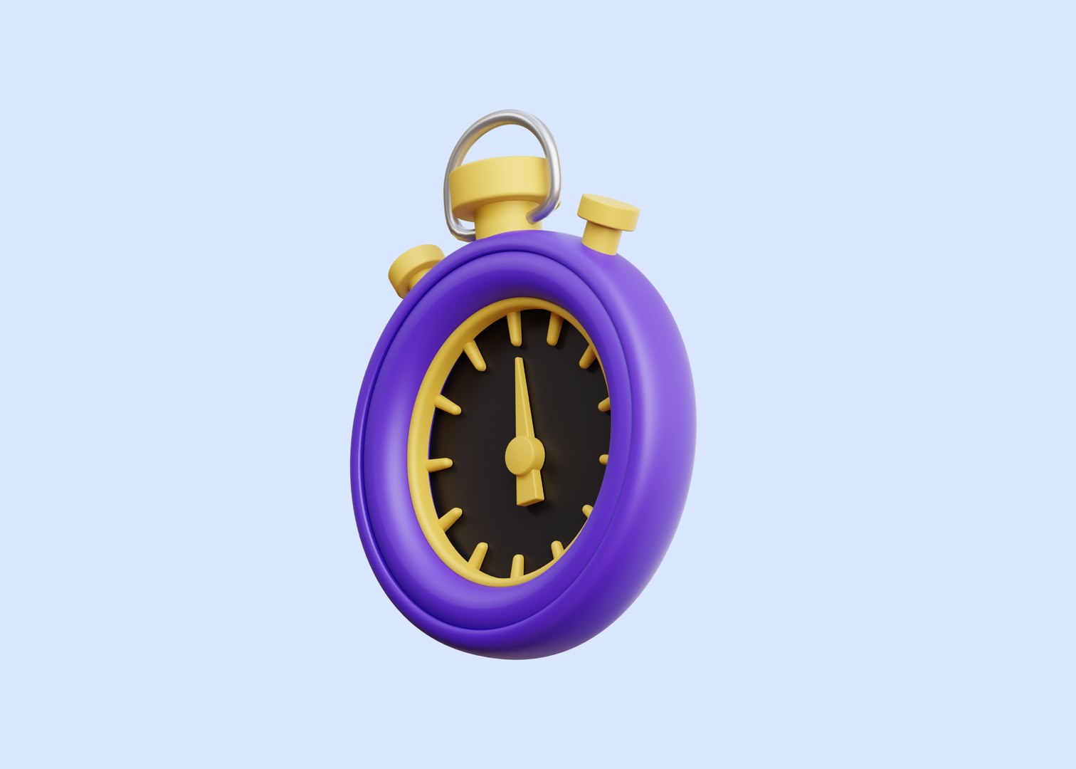 Stop Watch 3D Illustration Model - TurboSquid 2230177