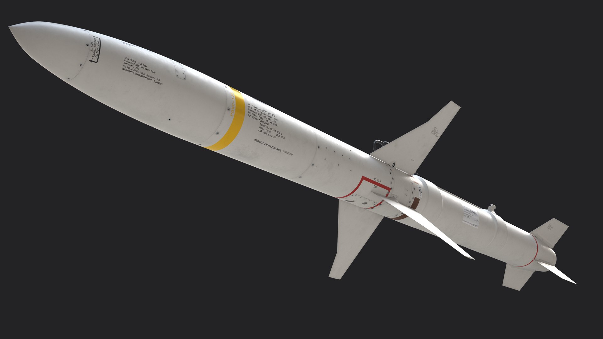 AGM-88 Harm 3D Model - TurboSquid 1989976