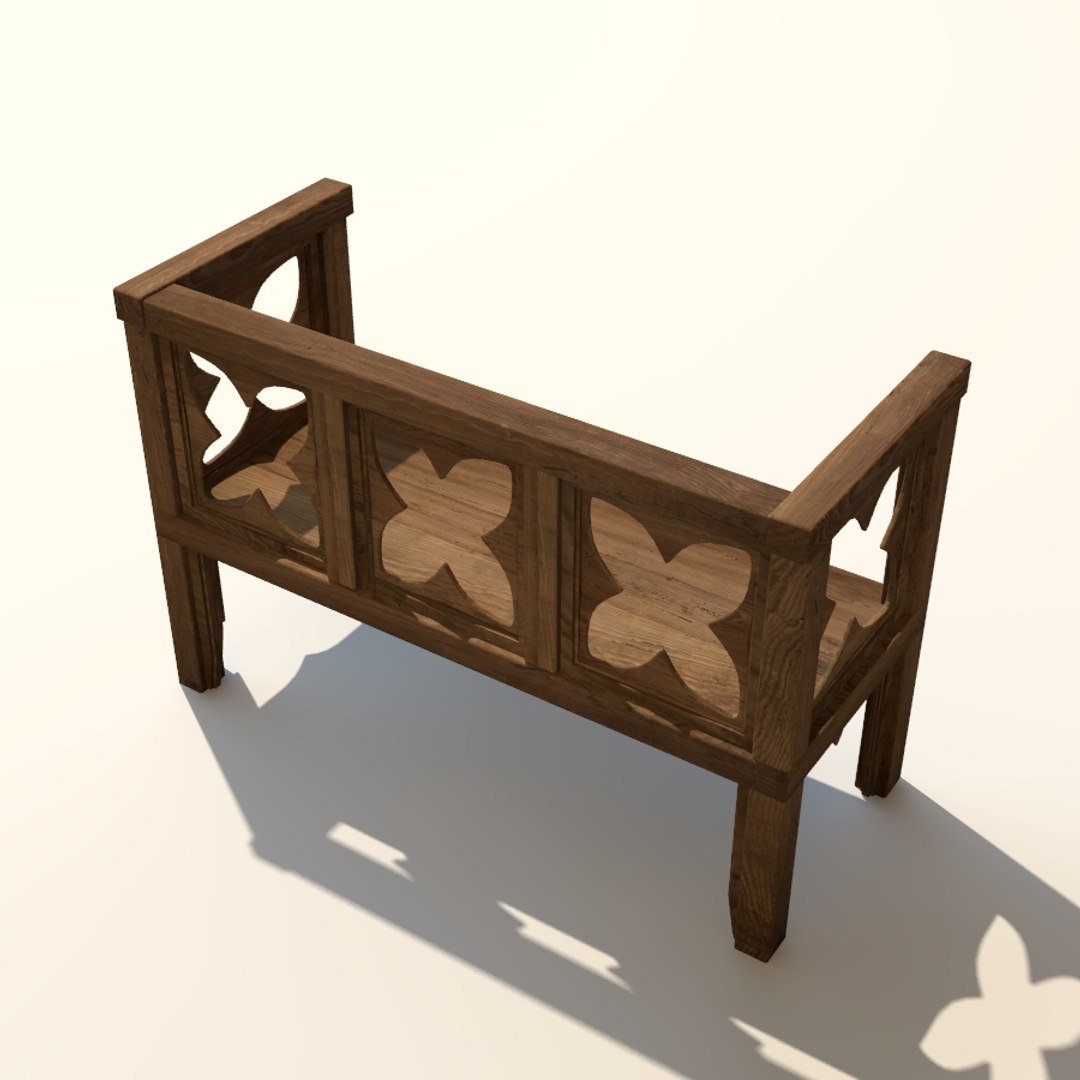3D Medieval Bench Model - TurboSquid 1394145
