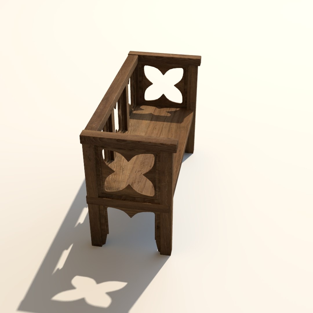 3D Medieval Bench Model - TurboSquid 1394145
