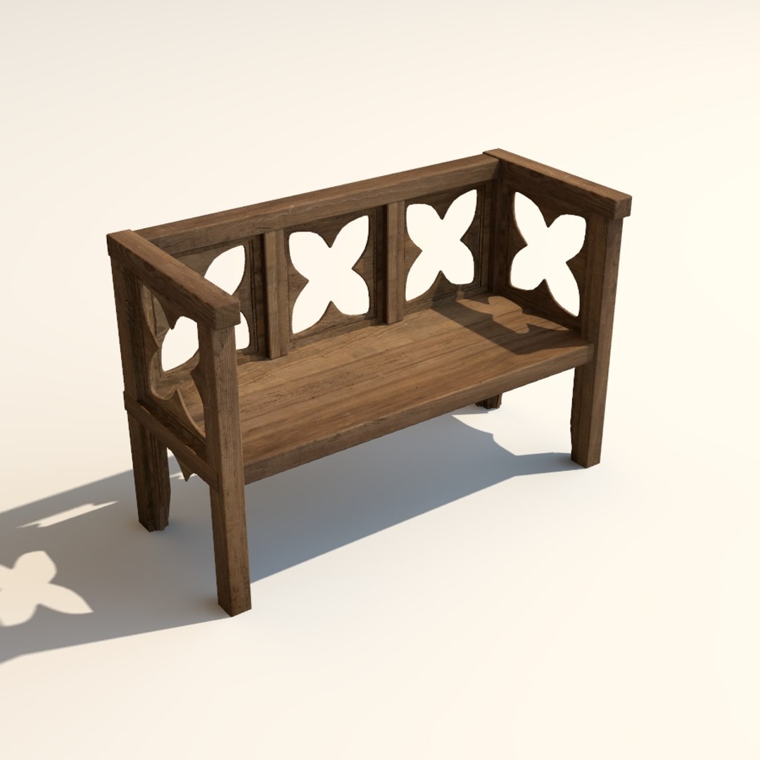 3D Medieval Bench Model - TurboSquid 1394145