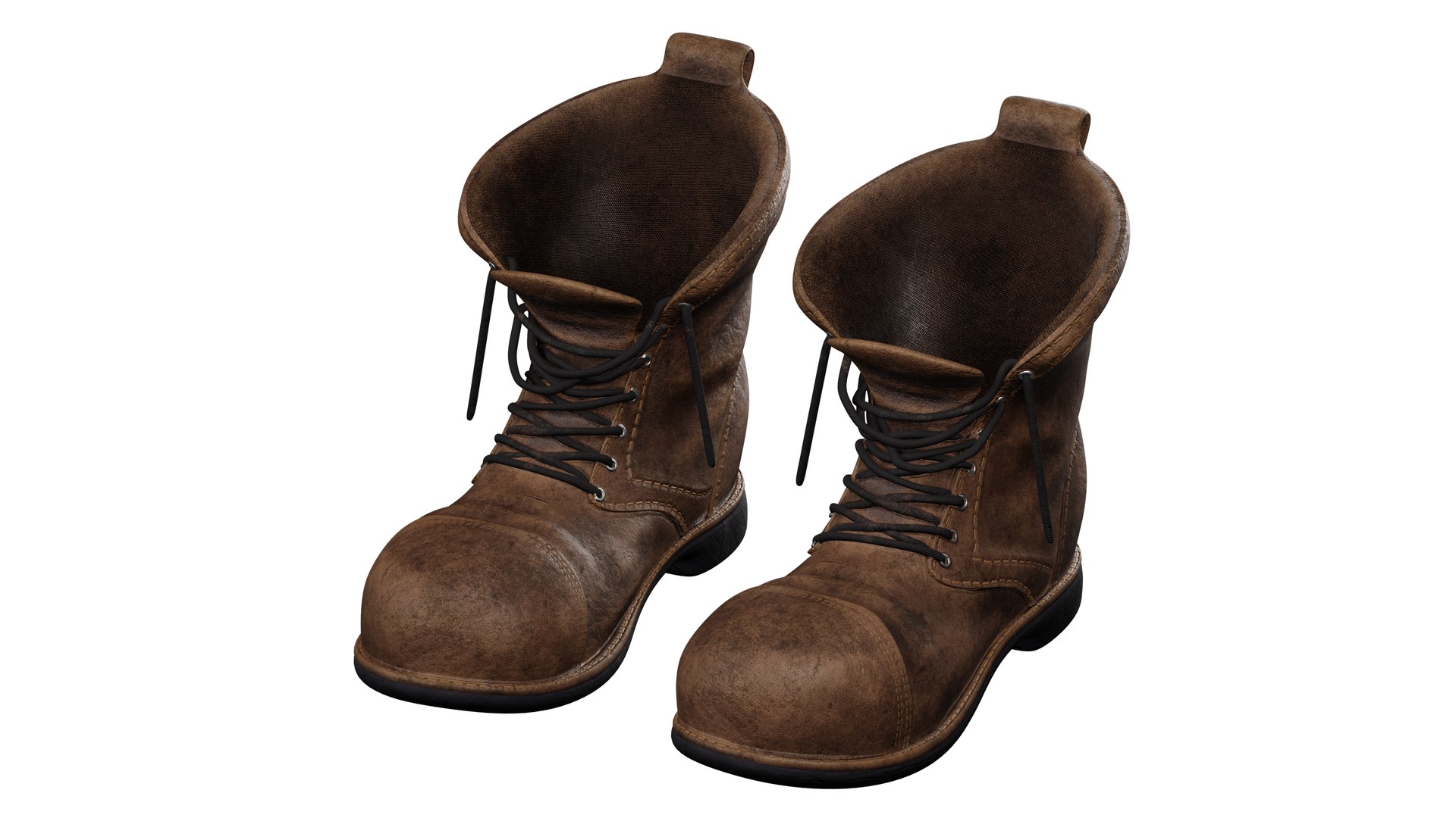 3D Old Work Boots - TurboSquid 2025596