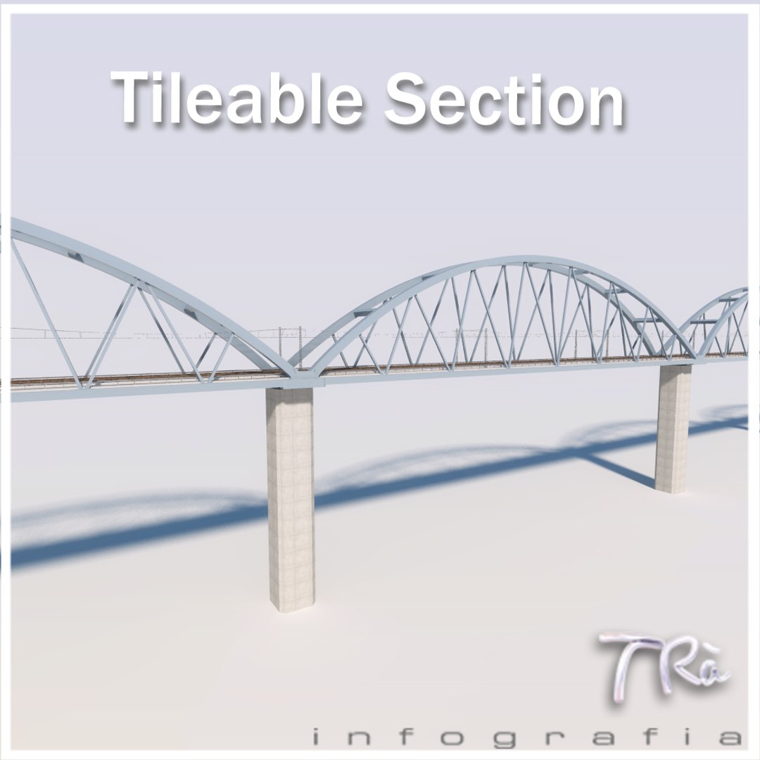 3d Bridge Section Metal Model