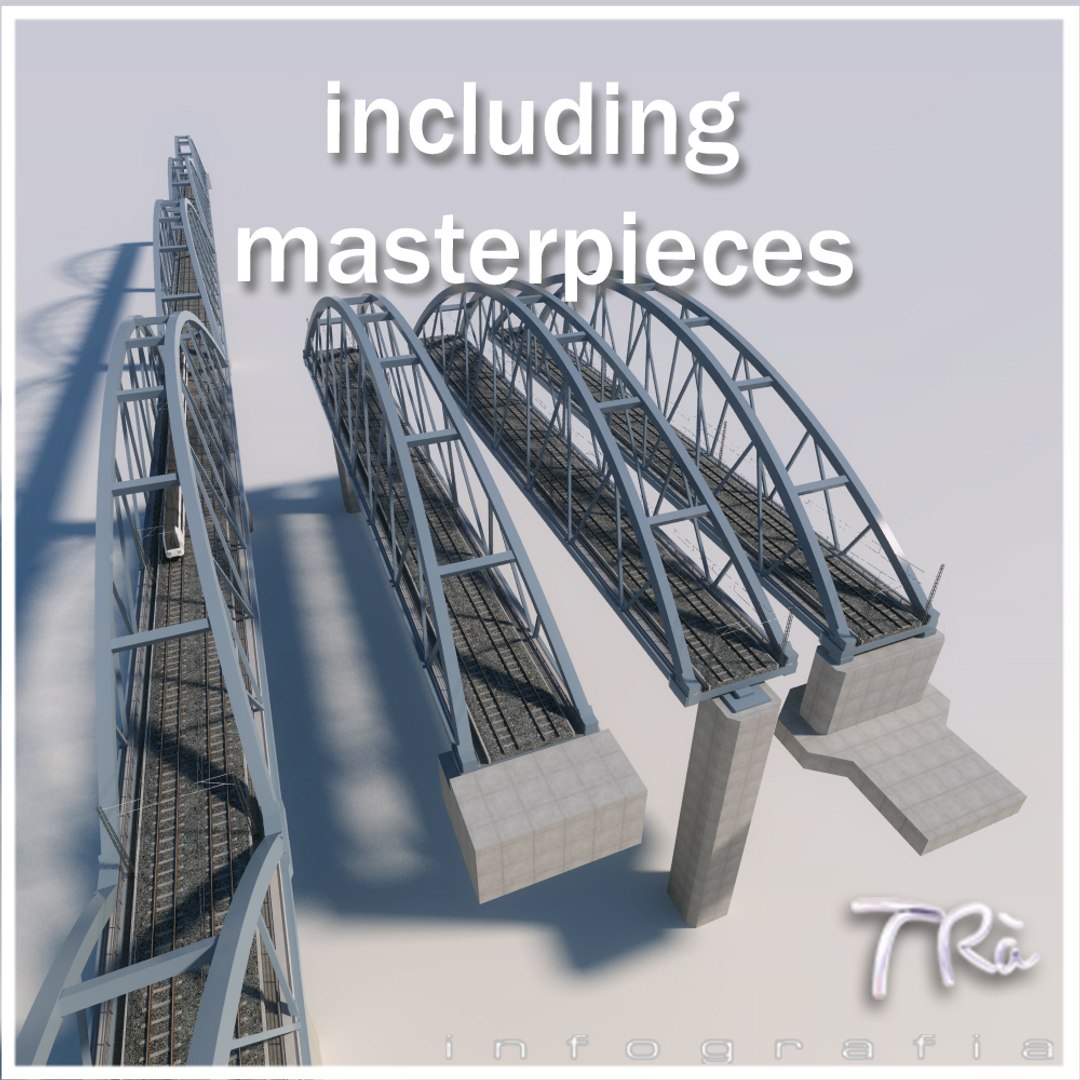 3d Bridge Section Metal Model