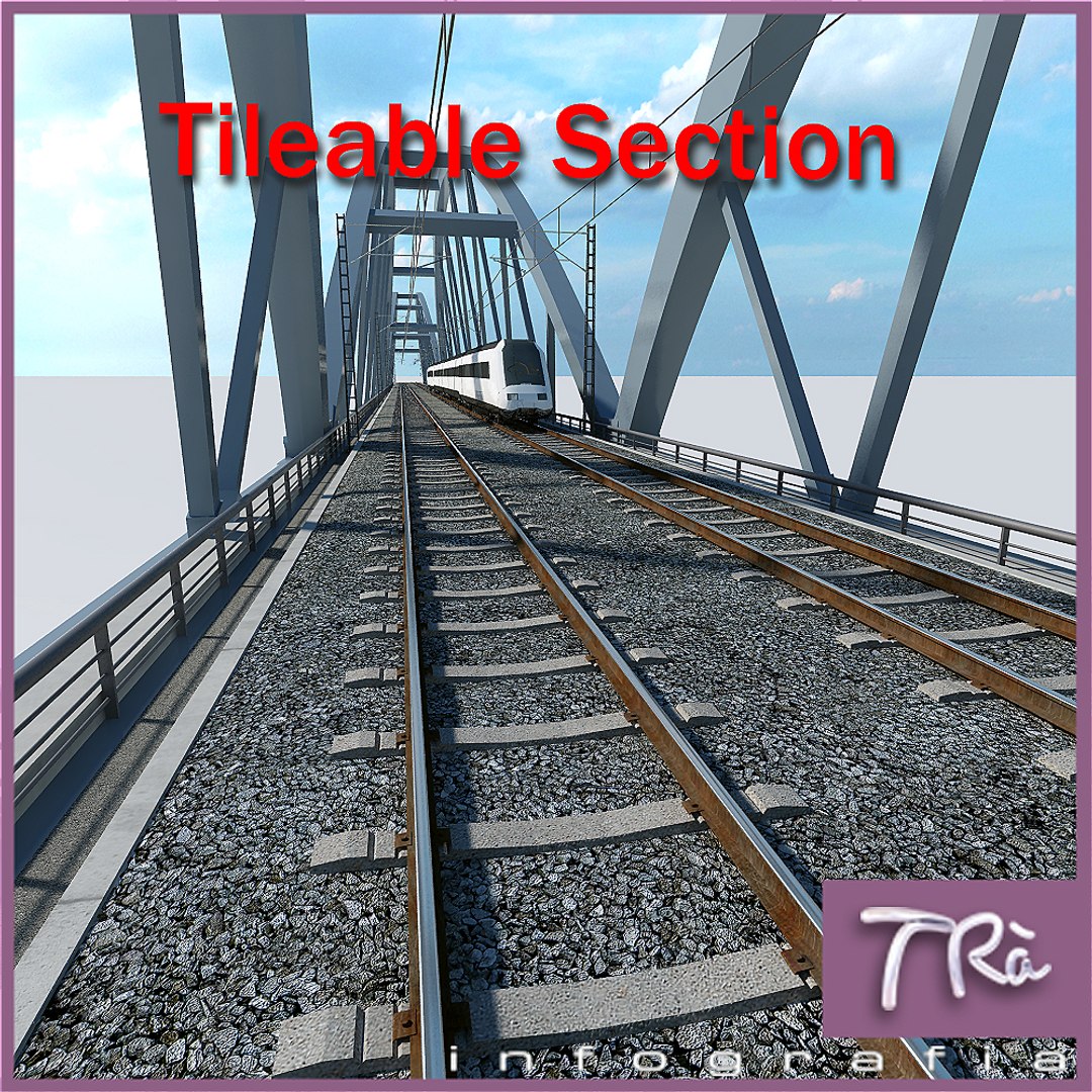 3d Bridge Section Metal Model