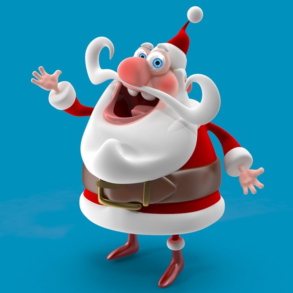 3d max cartoon character santa claus