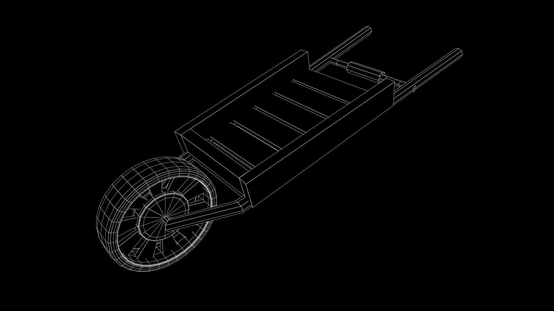 3D Medieval Wheelbarrow Game Ready Low Poly PBR 3D Model Model ...