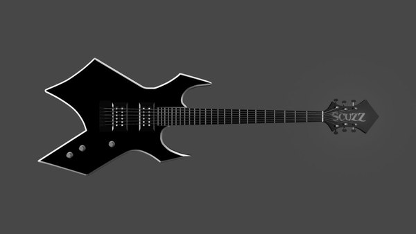 bc rich electric guitar 3d model