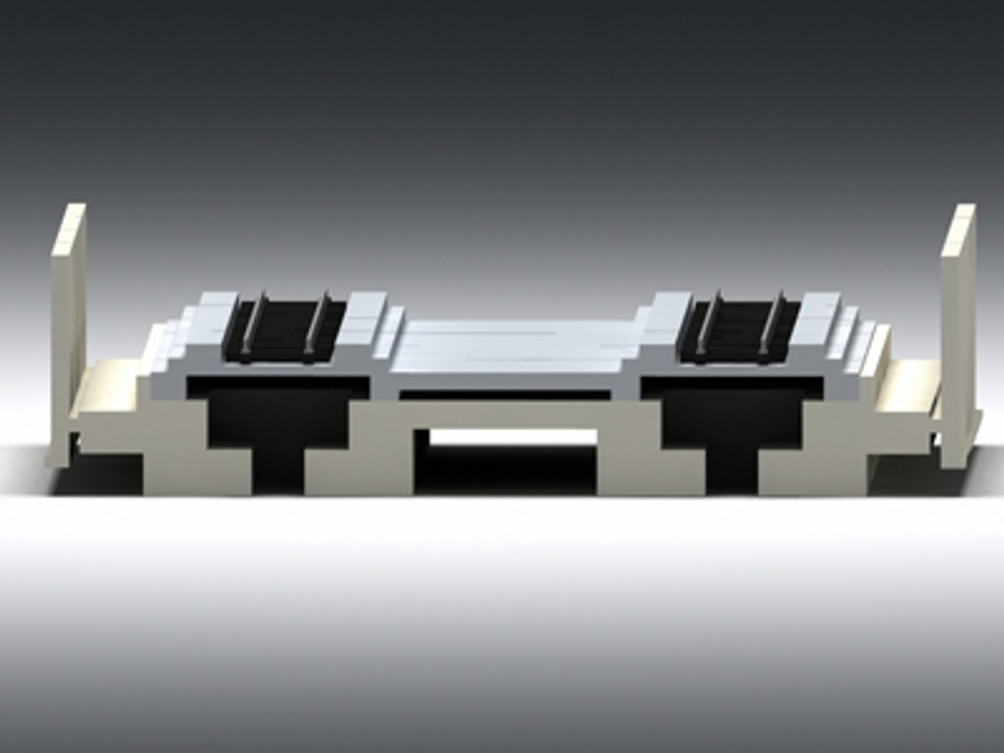 3d Dual Straight Conduit Platform Model