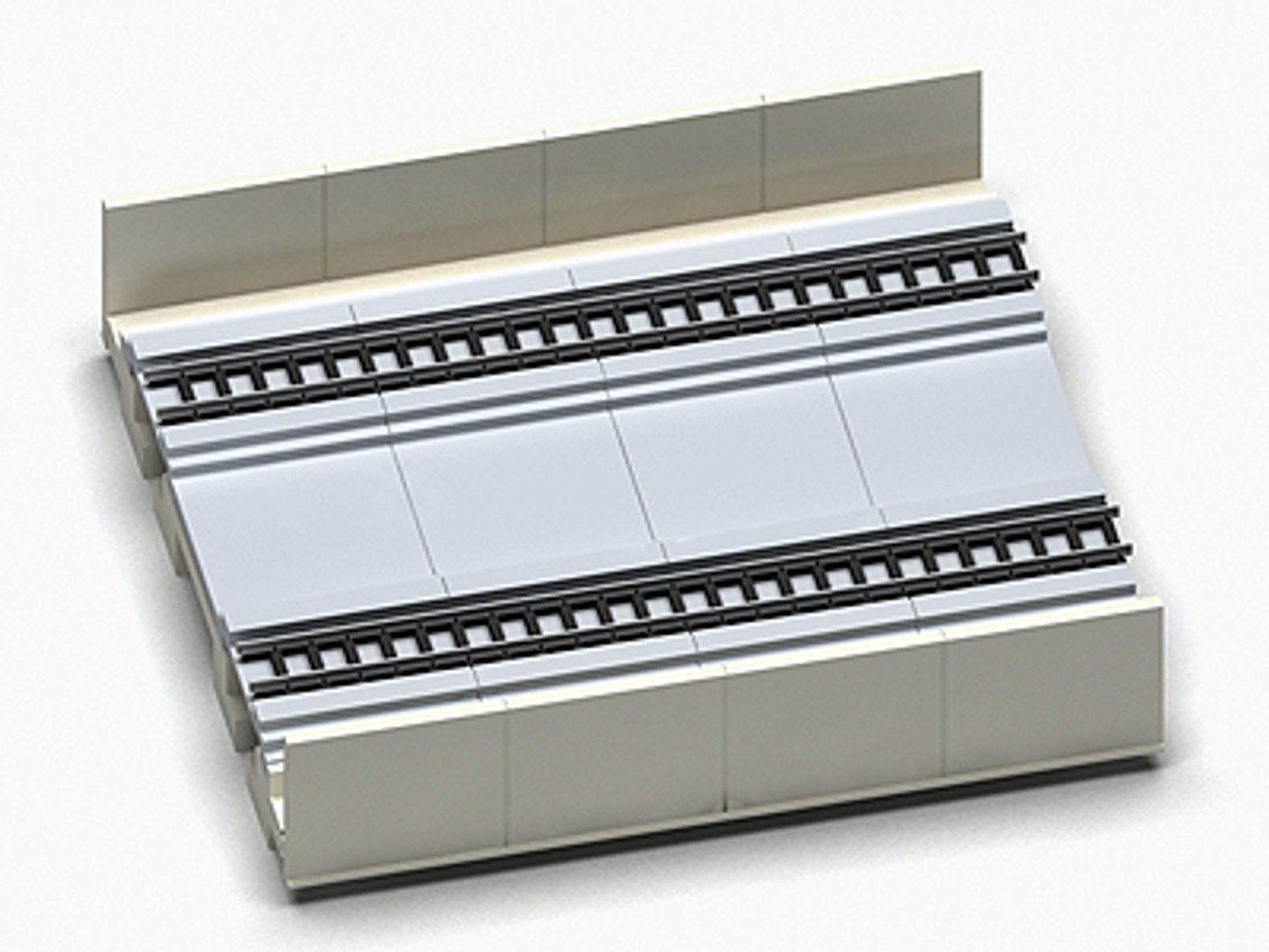 3d Dual Straight Conduit Platform Model