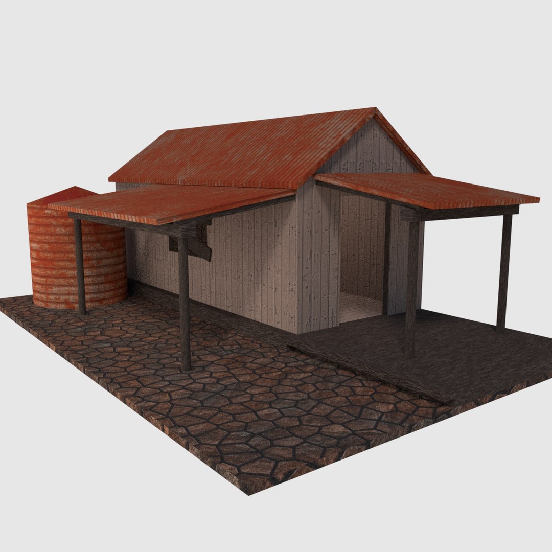 Rusty Old Shack - 3d Obj
