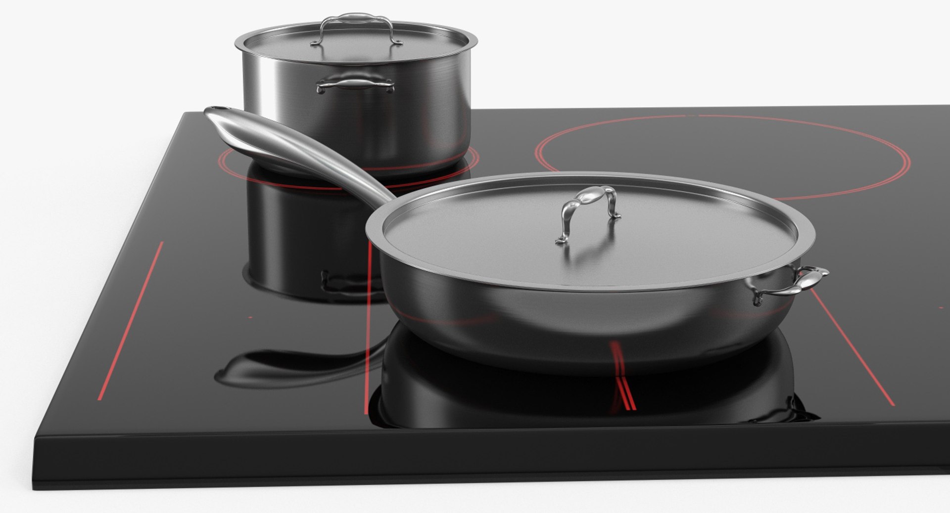 3D Model Black Induction Hob Generic - TurboSquid 1306806