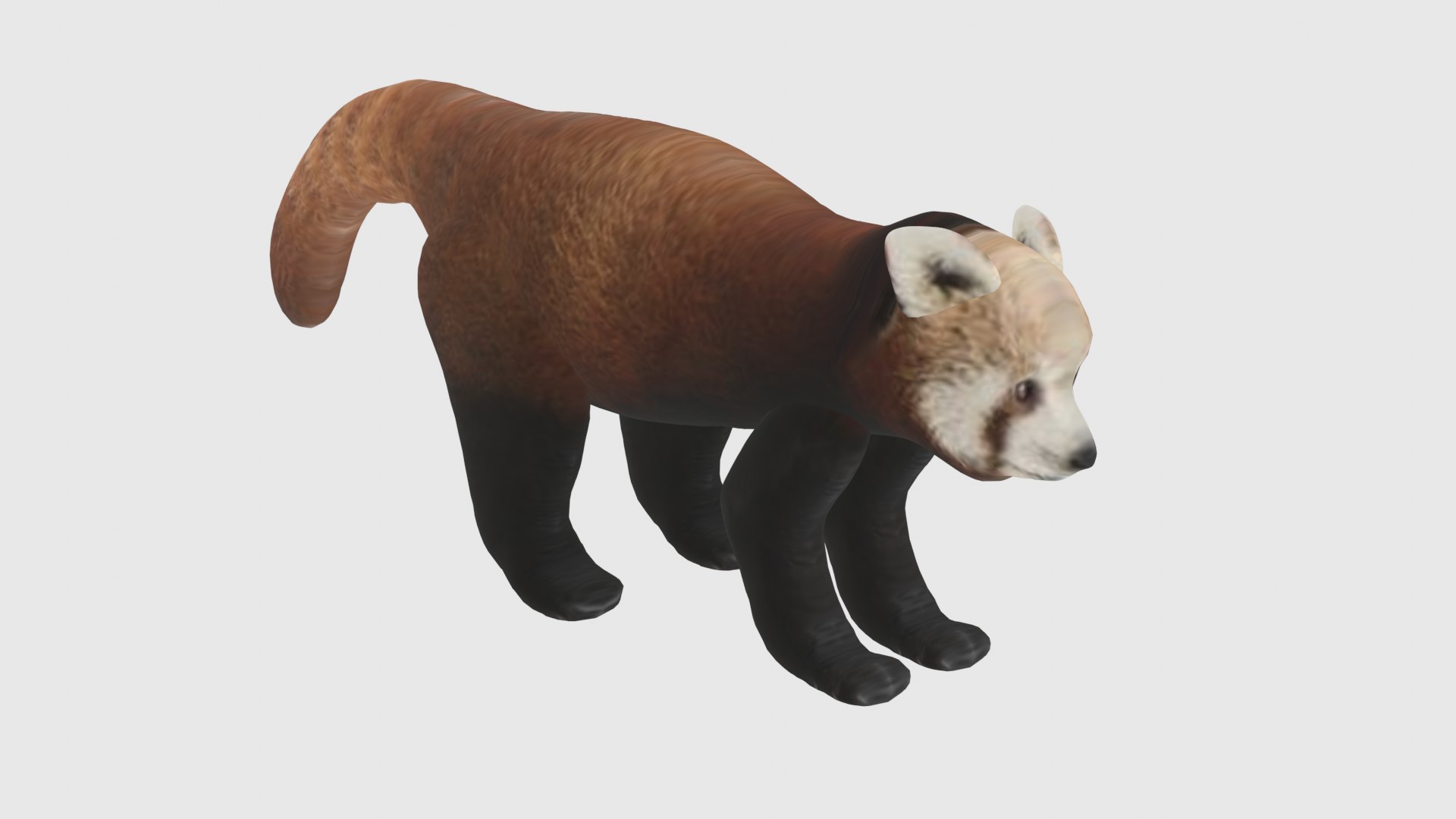 3D model Low Poly Red Panda Rigged With Realistic Texture - TurboSquid ...