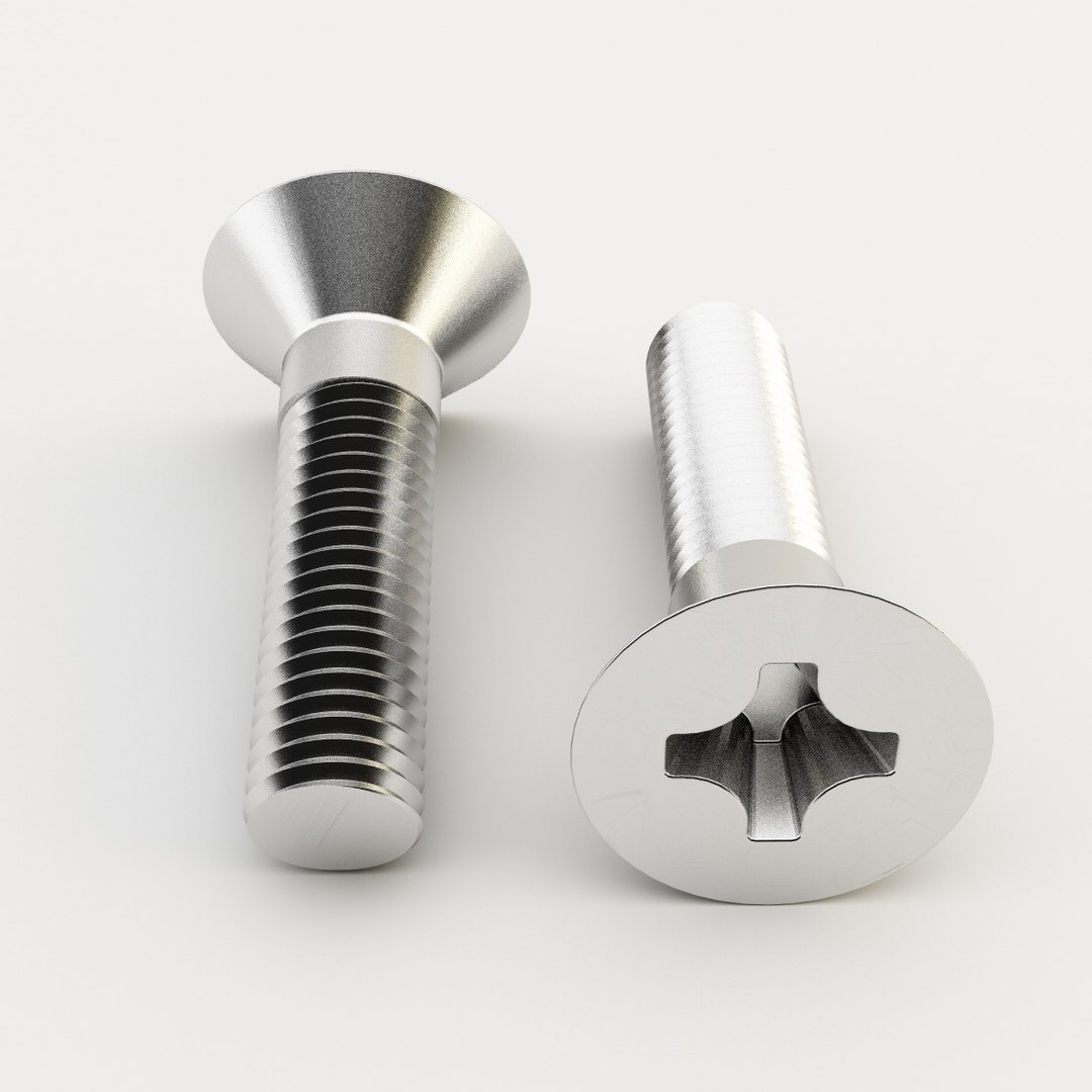 3d Screws Set Model