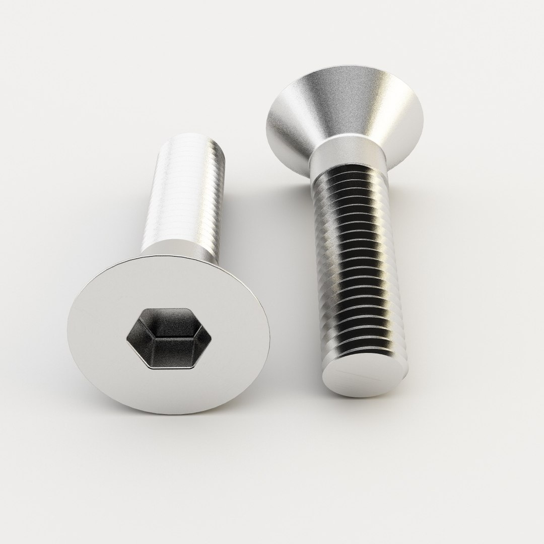 3d Screws Set Model