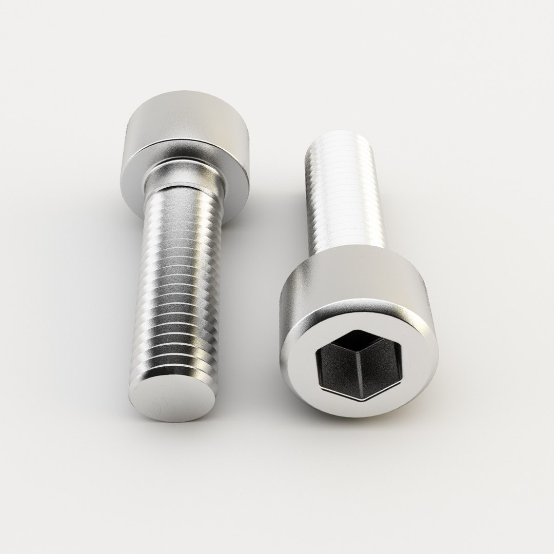 3d Screws Set Model