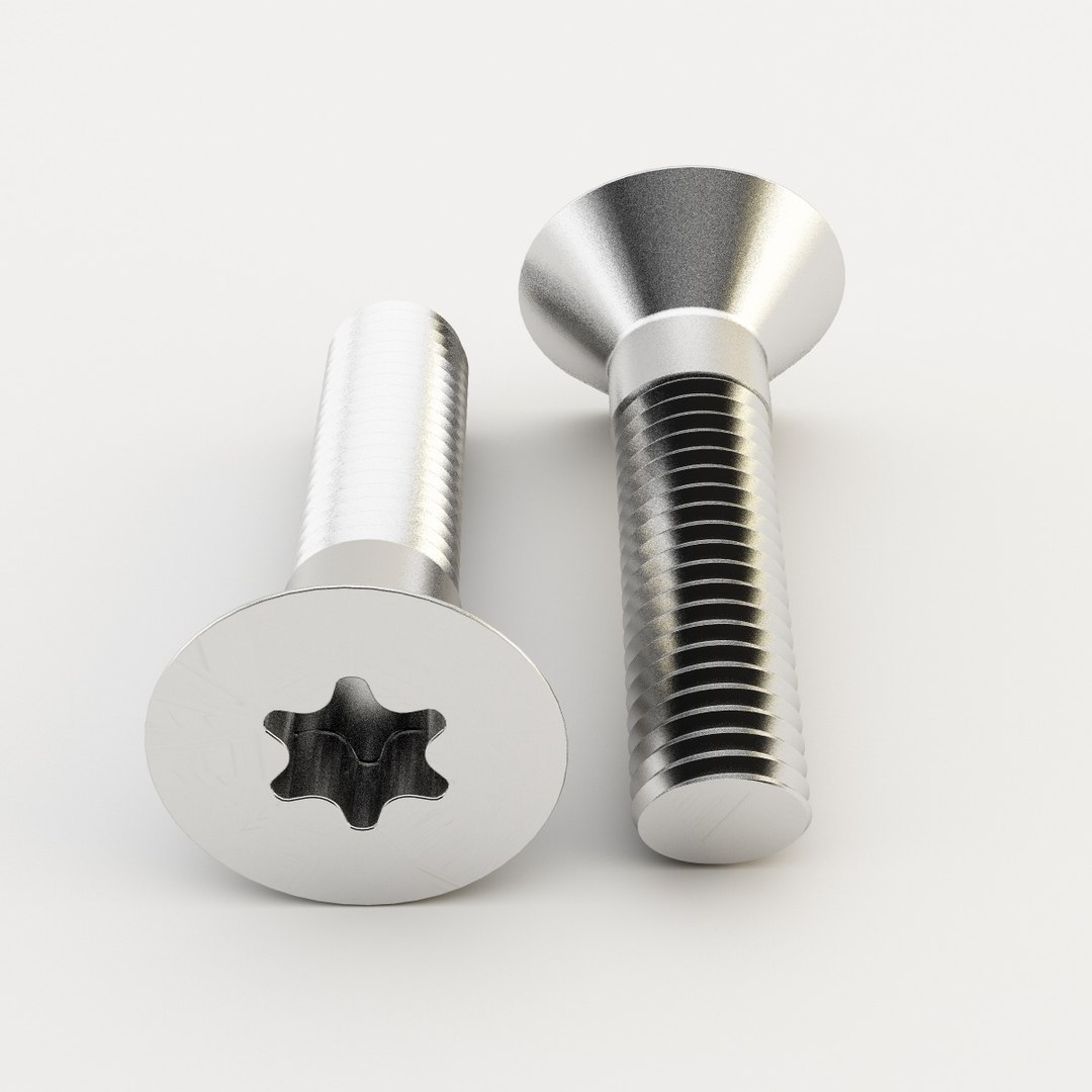 3d Screws Set Model