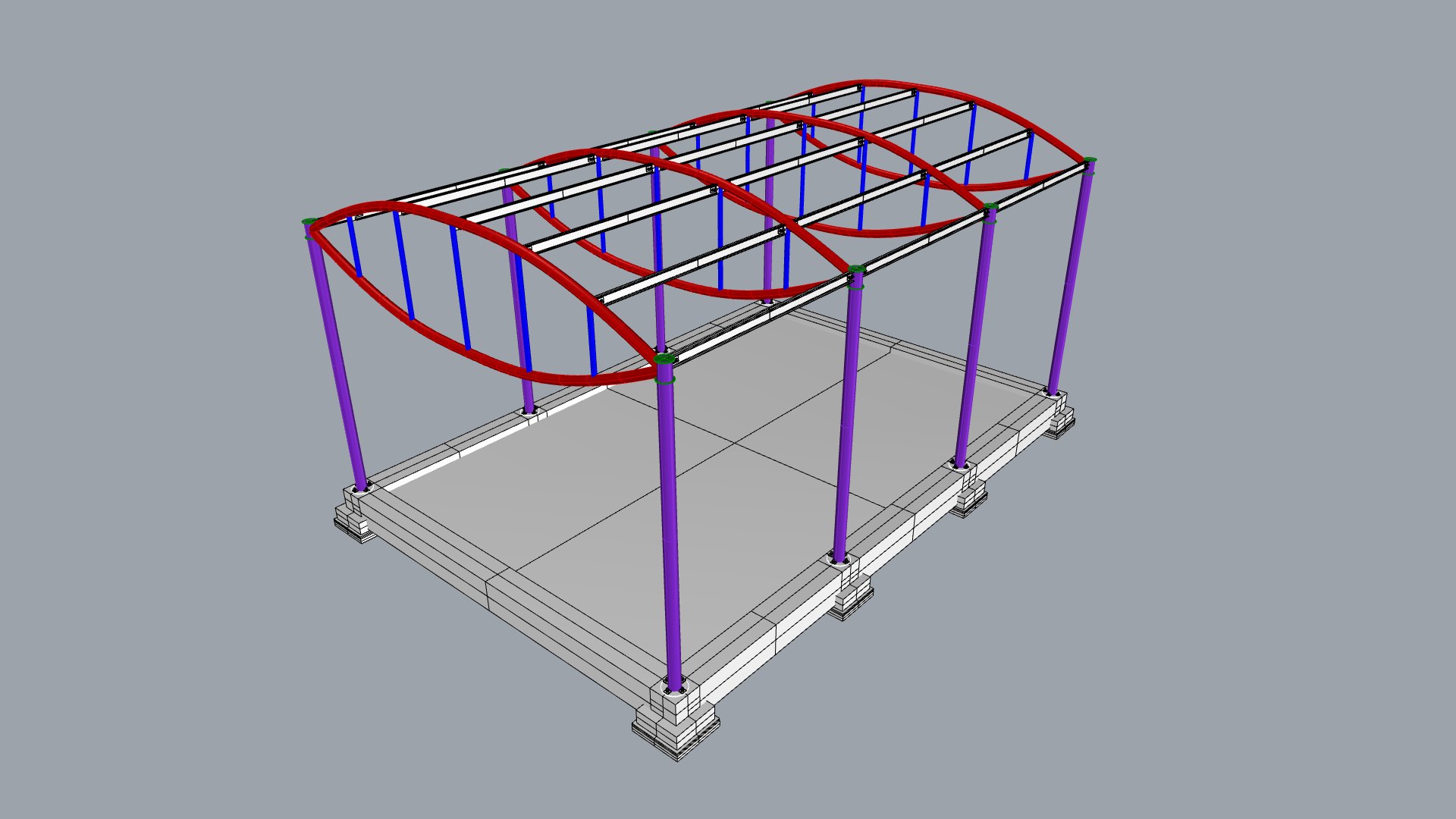 3D Model Cable-stayed Beam Structure - TurboSquid 2059908