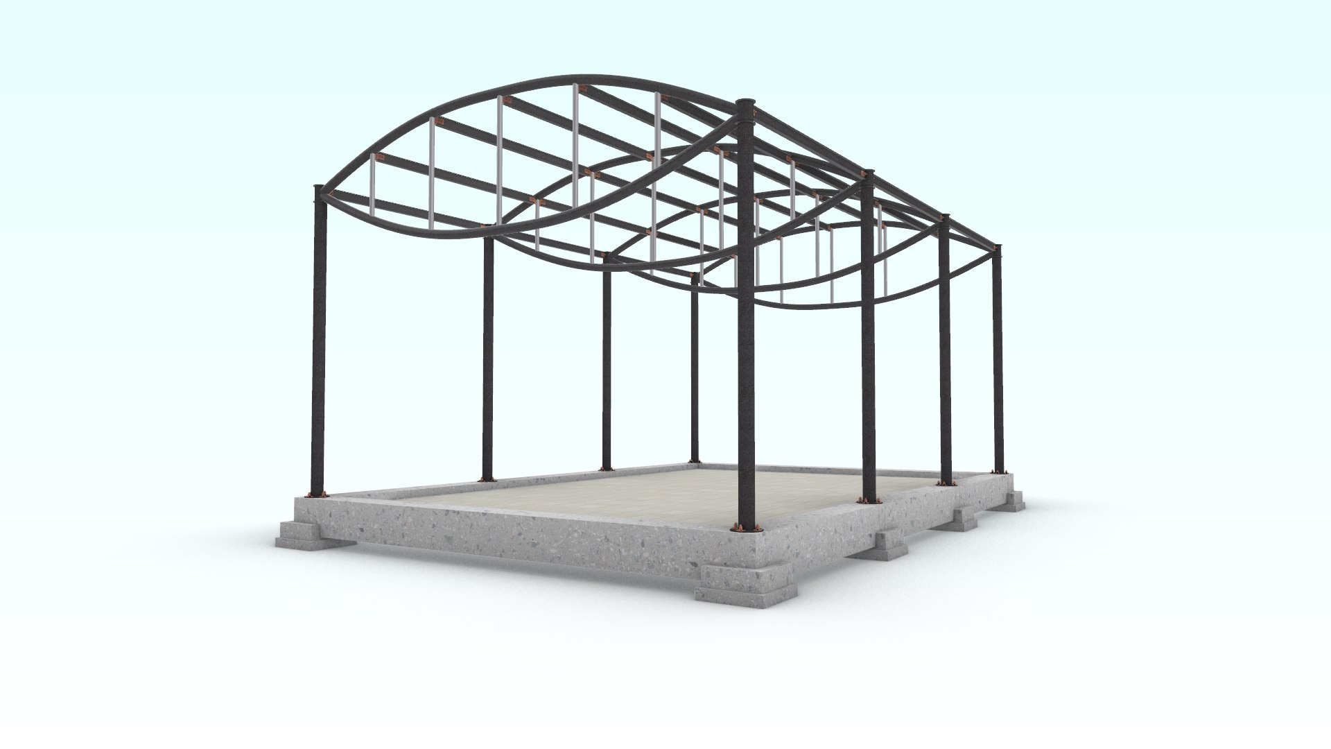 3D Model Cable-stayed Beam Structure - TurboSquid 2059908