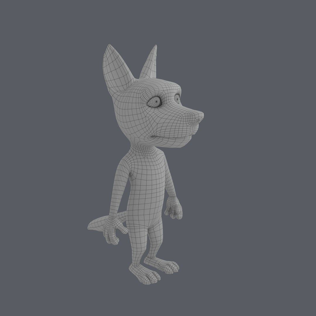 Stylized Young Wolf Rigged 3D Model - TurboSquid 2012483