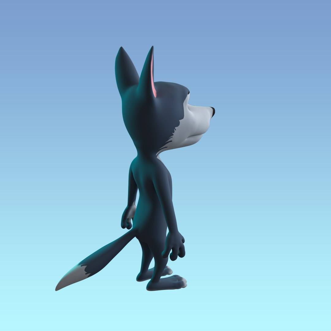 Stylized Young Wolf Rigged 3D Model - TurboSquid 2012483