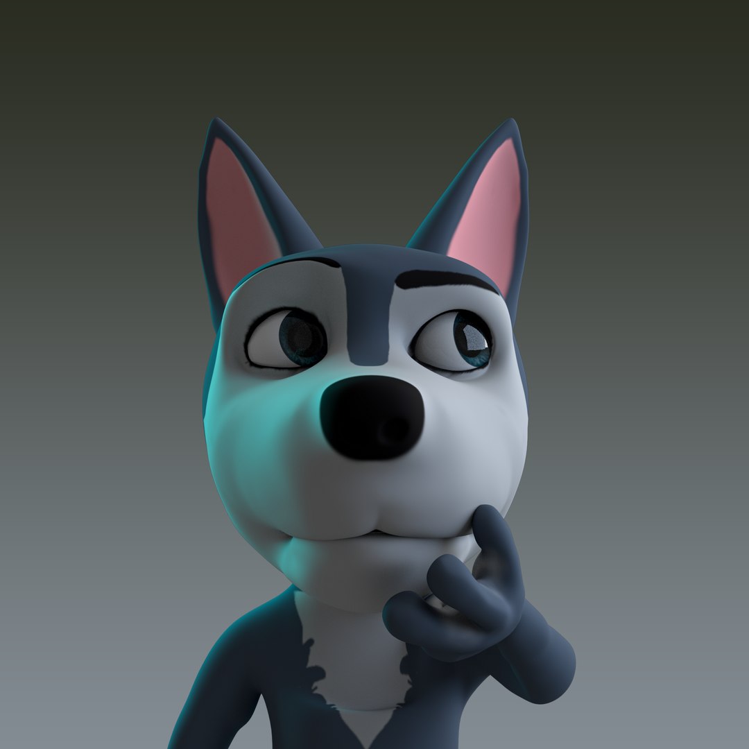Stylized Young Wolf Rigged 3D Model - TurboSquid 2012483