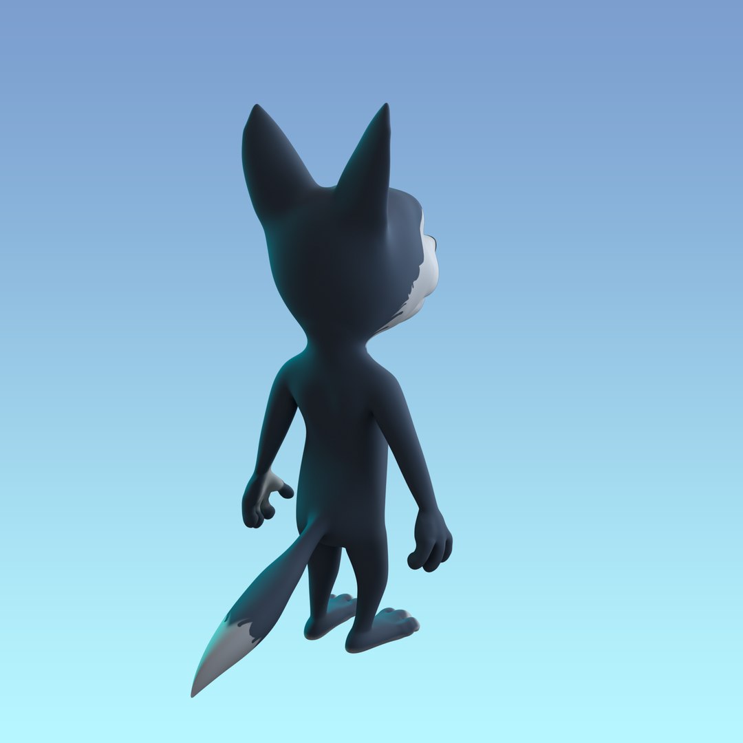 Stylized Young Wolf Rigged 3D Model - TurboSquid 2012483