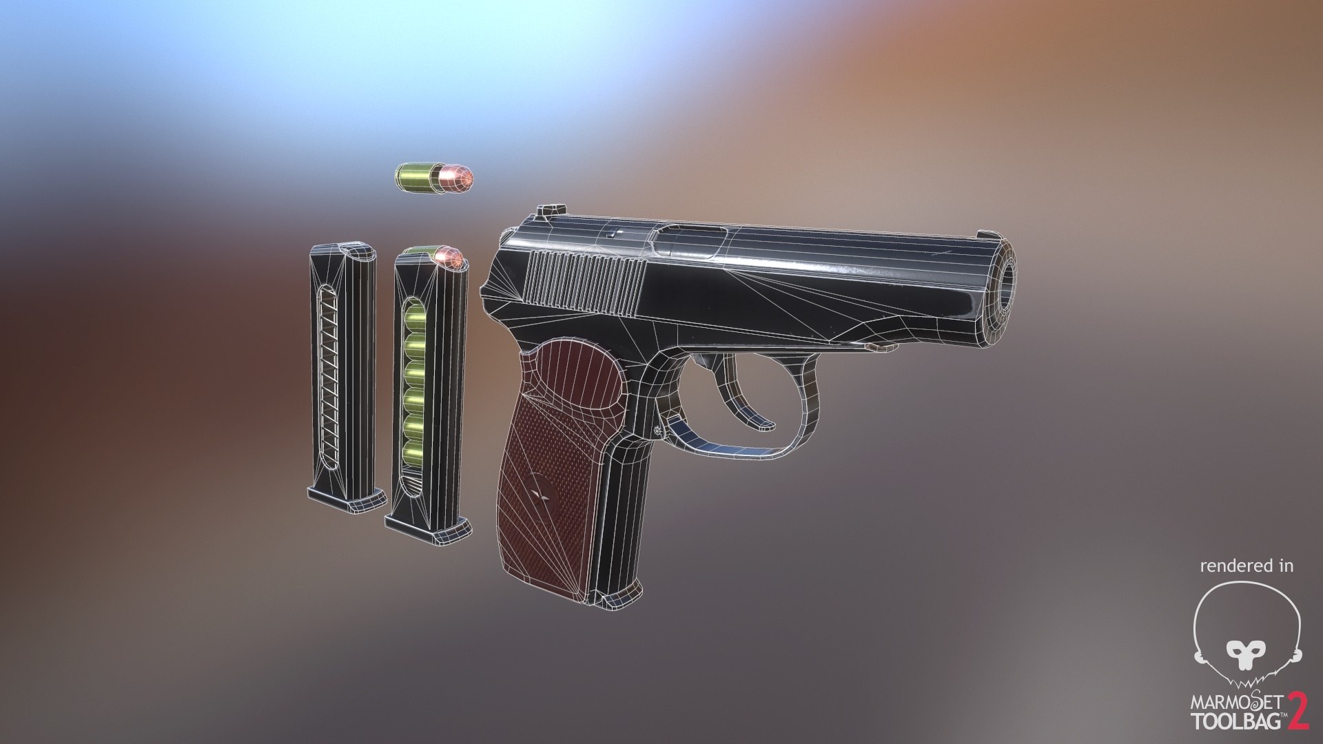 3d Makarov Pistol Model