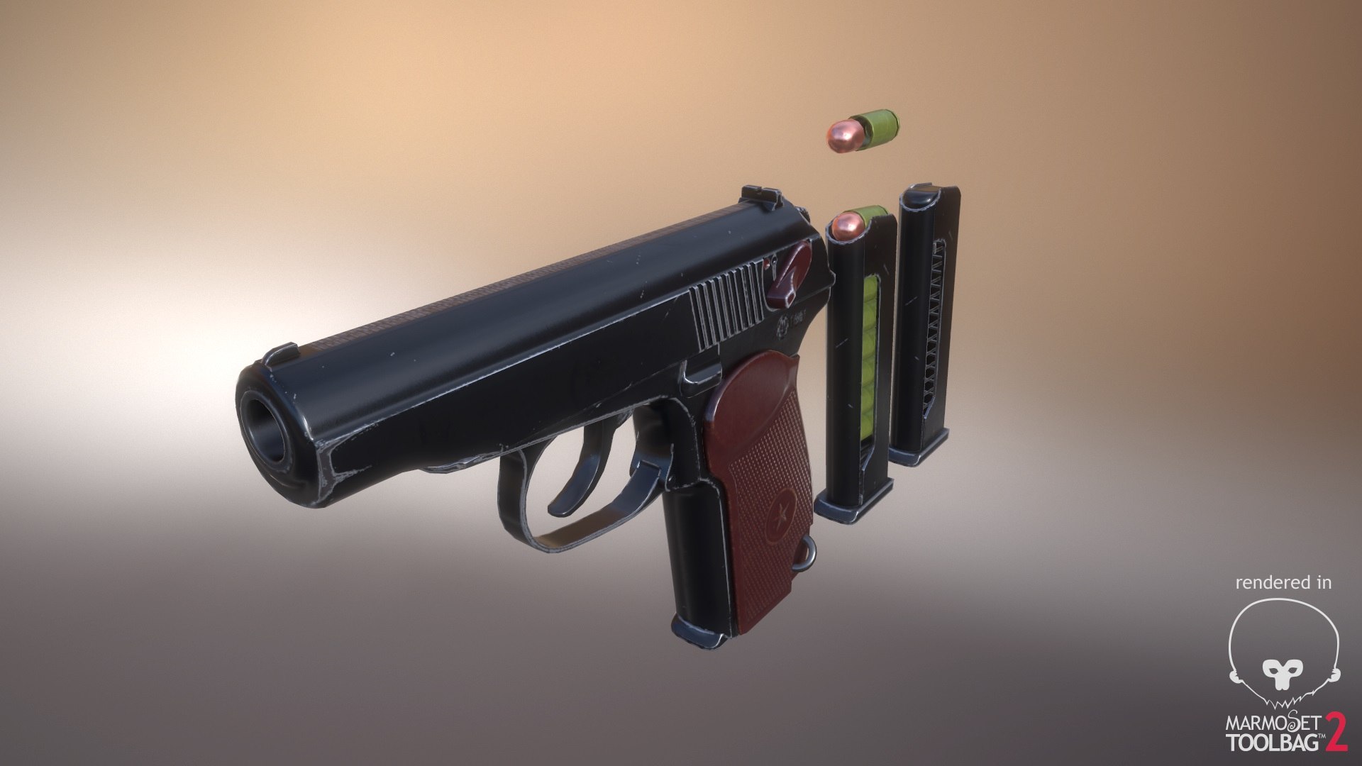 3d Makarov Pistol Model