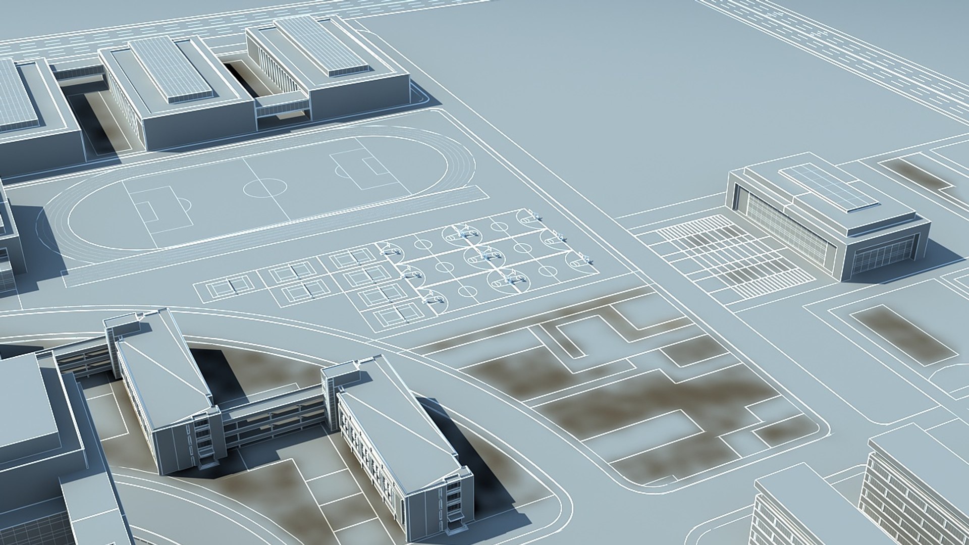 School 2 Model - TurboSquid 2128967